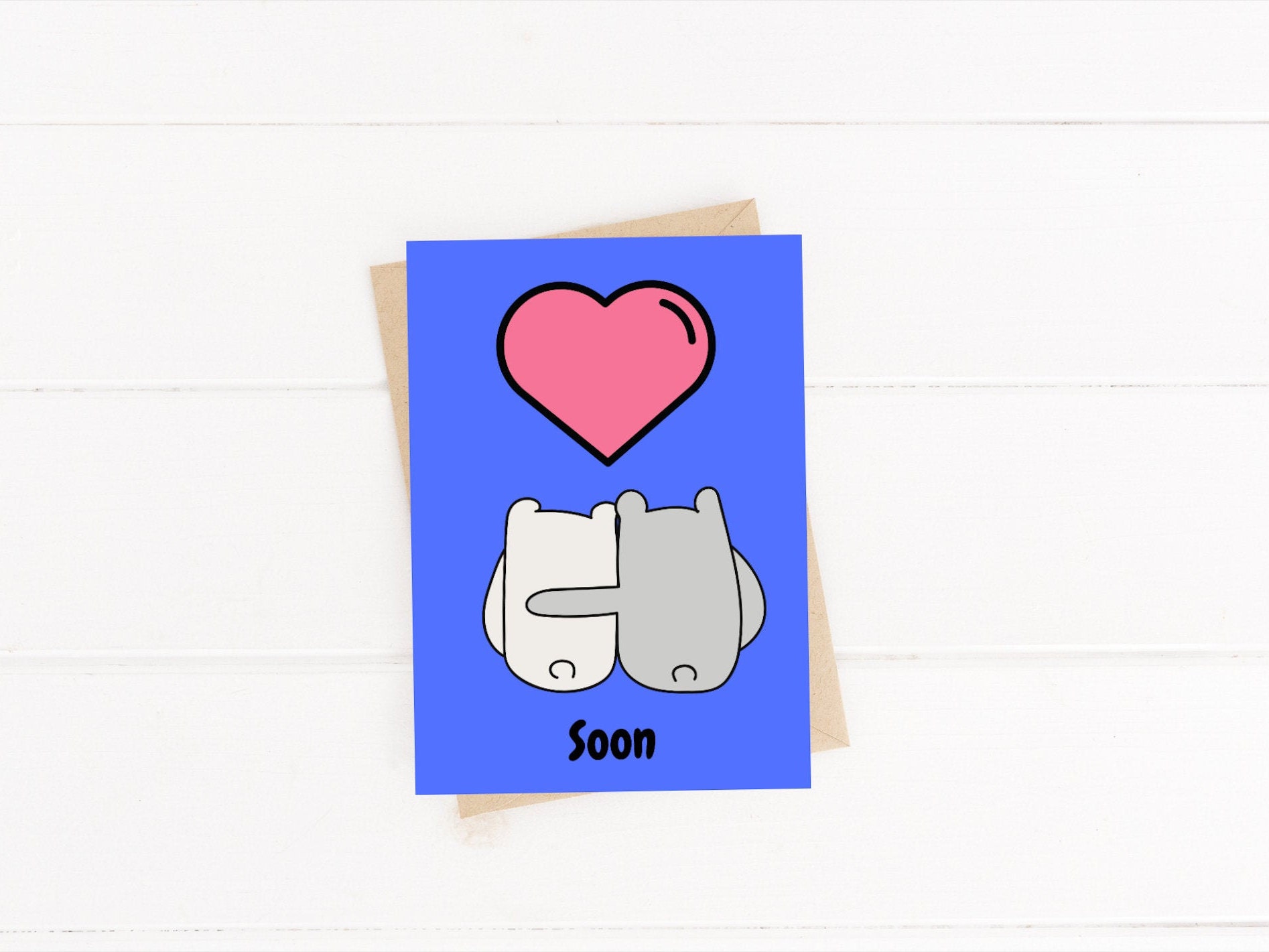 See You Soon, Sending You A Hug Card, Friendship Card, A Card for A ...