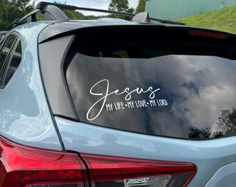 Jesus Decal - Christian Car Sticker - Window Decal - Etsy