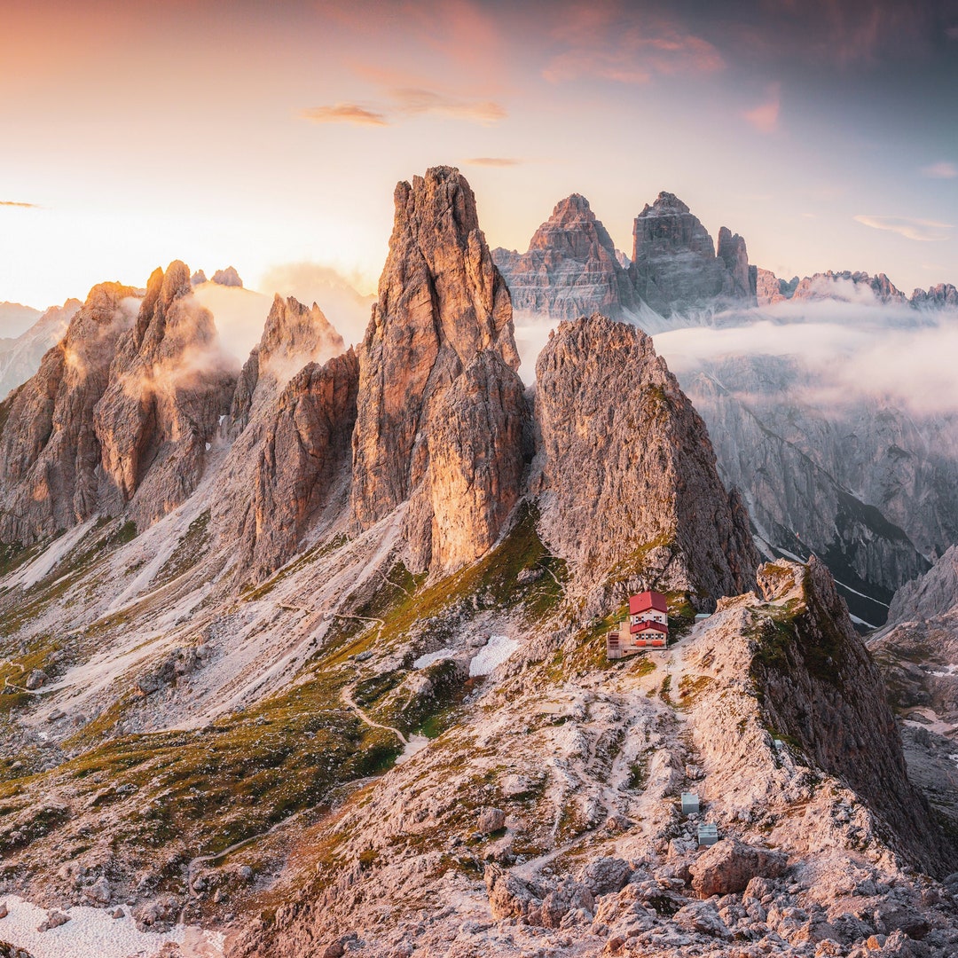 Wundt Tower and Three Peaks of Lavaredo - Etsy