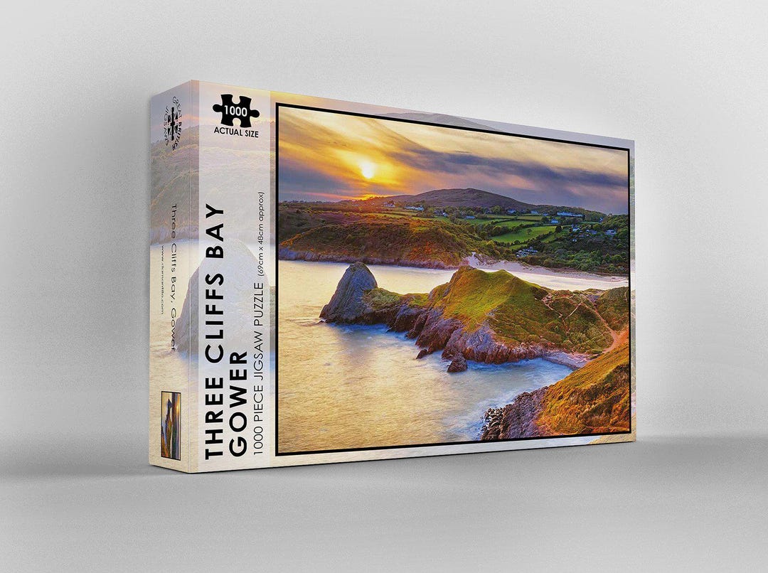 Three Cliffs Bay / Pobbles Beach, Gower 1000 Piece Jigsaw by Dan ...