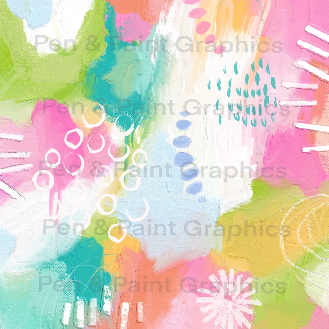 Hand Painted Digital Abstract Printable Scrapbook Background Paper ...