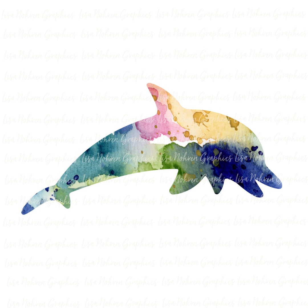 Watercolor Dolphin Clipart PNG Transparent Clipart Graphic Art ...