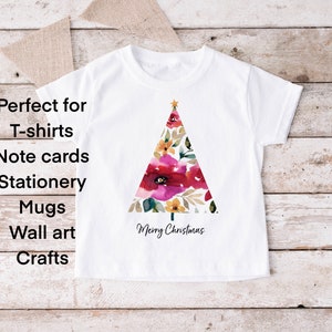 Watercolor Christmas Tree Clipart Holiday PNG Sublimation Digital ...