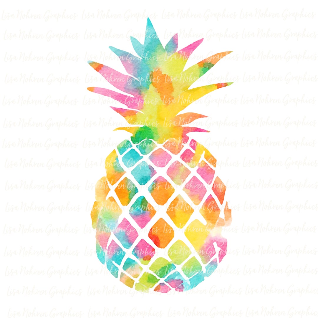Watercolor Pineapple Fruit PNG Clipart Graphic Art Sublimation Digital ...