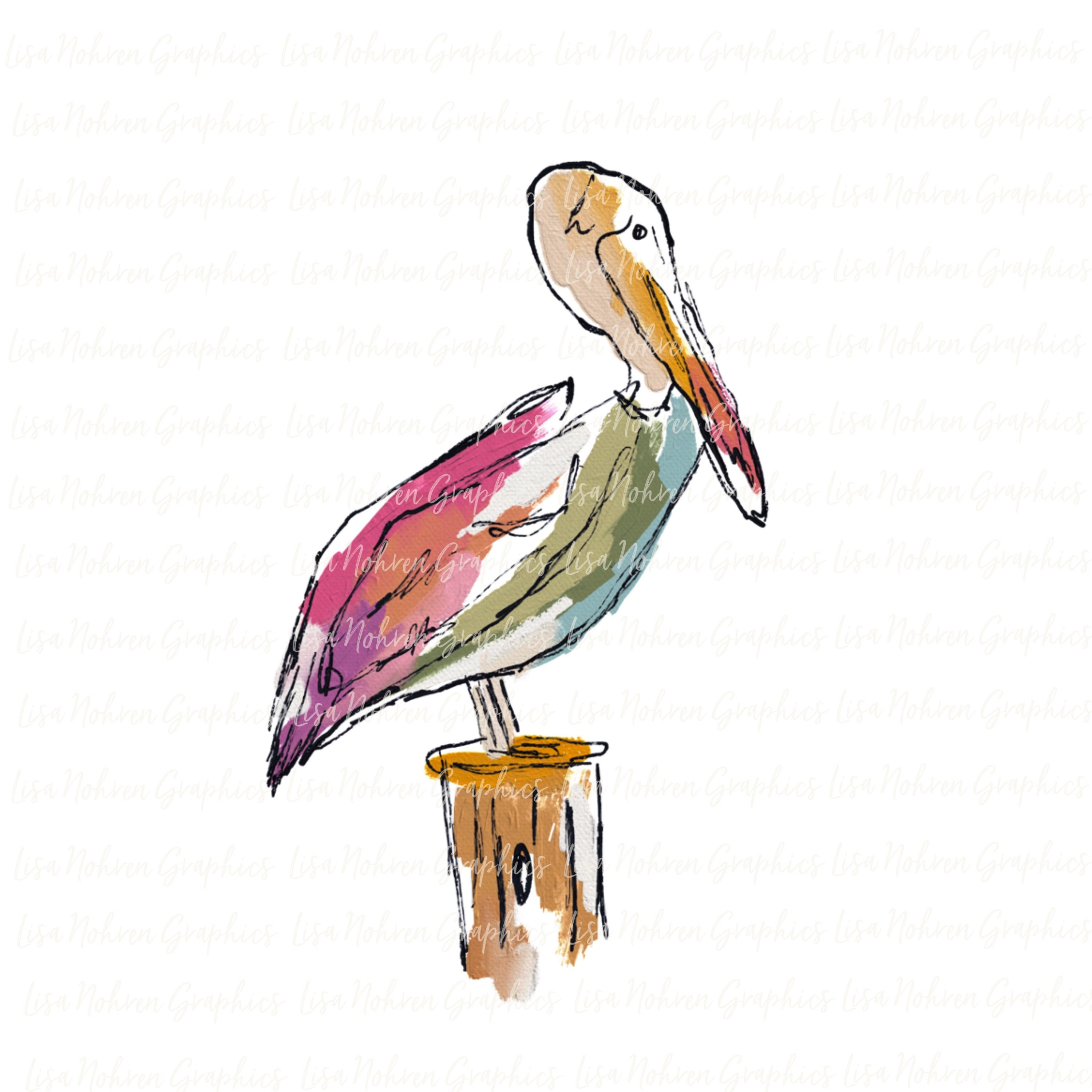 Pelican Bird PNG Clipart Graphic Art Sublimation Digital Download ...