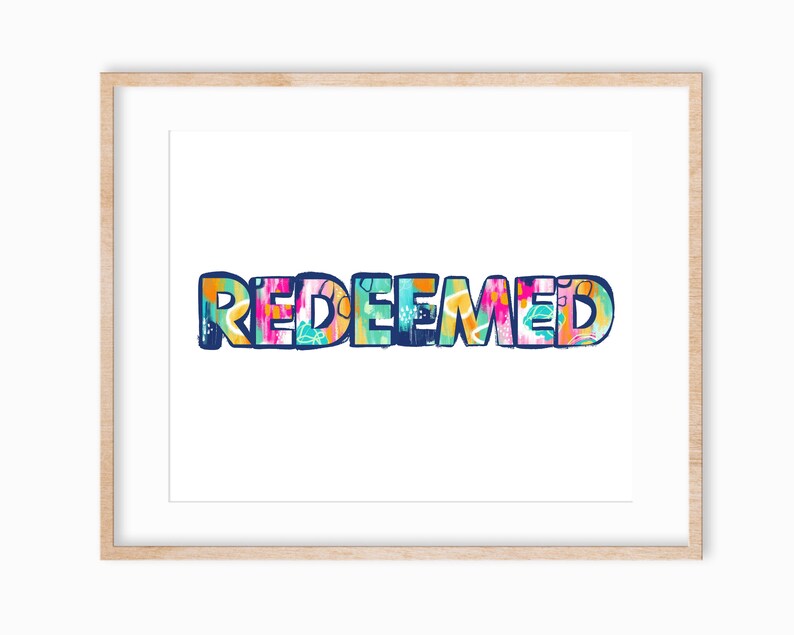 REDEEMED PNG Christian Art Sublimation Abstract Hand Painted Clipart ...
