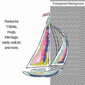 Sailboat PNG Clipart Graphic Art Sublimation Digital Download Instant ...