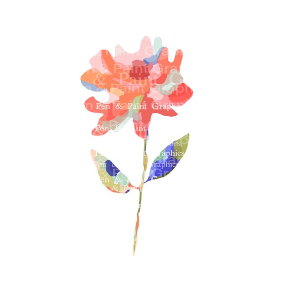 Colorful Flower PNG Clipart Mothers Day Graphic Sublimation | Etsy
