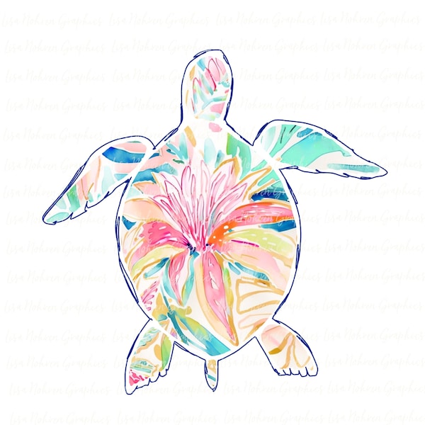 Colorful Turtle Png - Etsy
