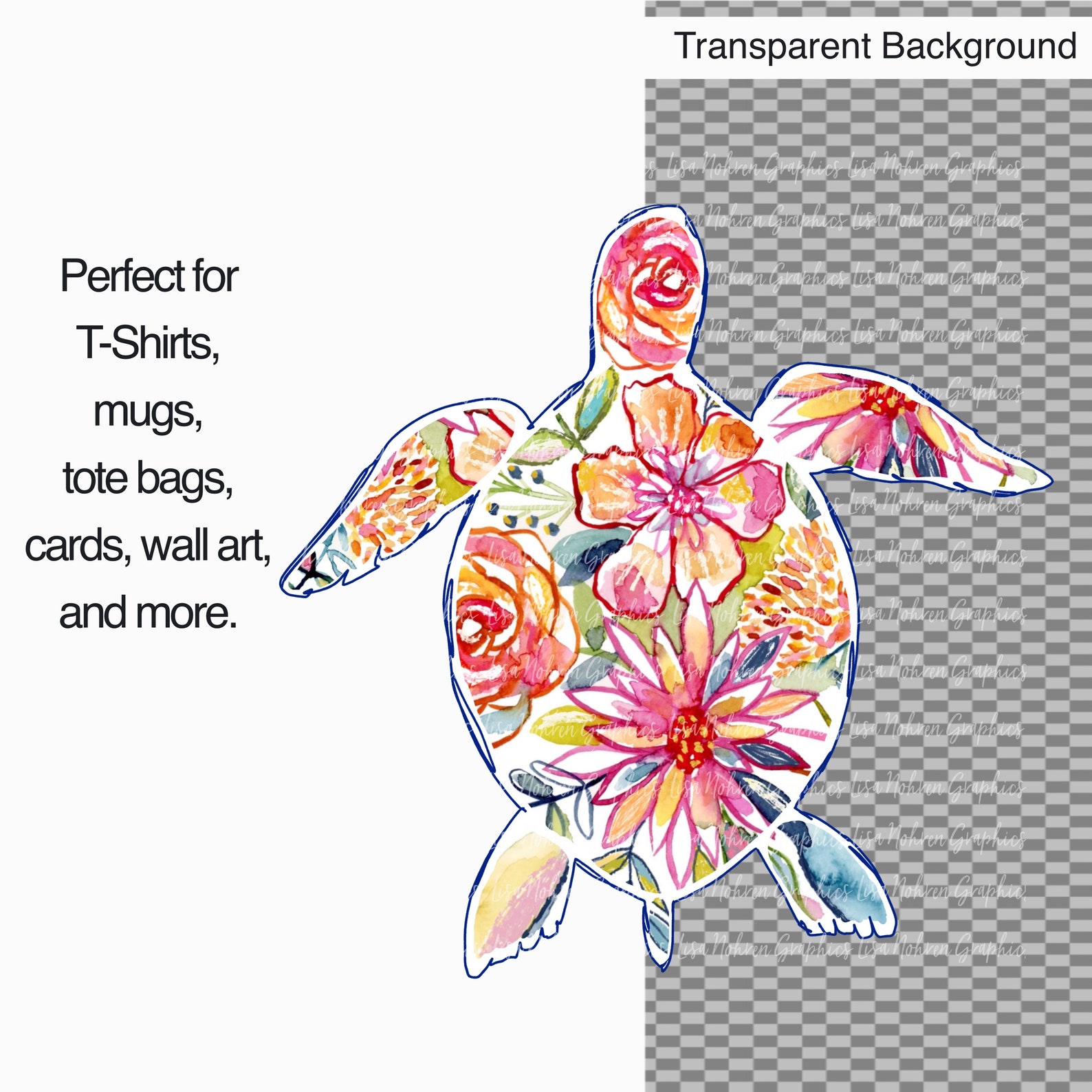 Watercolor Turtle Sea Life PNG Clipart Graphic Art Sublimation Digital ...