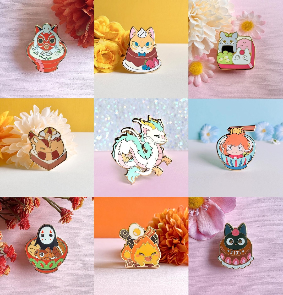 Food Enamel Pins - Etsy