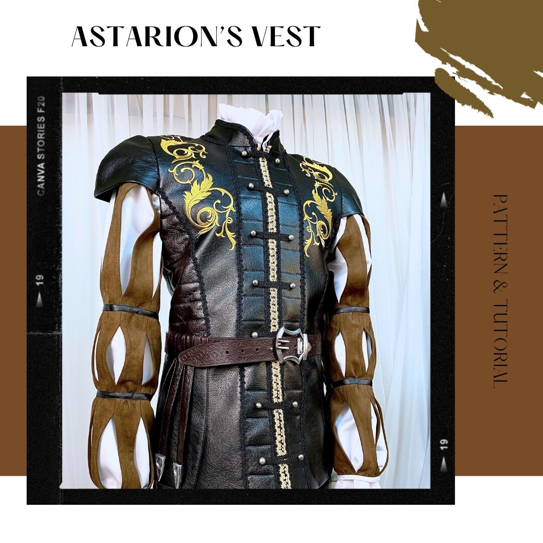 Astarion Vest With Sleeves Fantasy Cosplay Digital Sewing Pattern ...