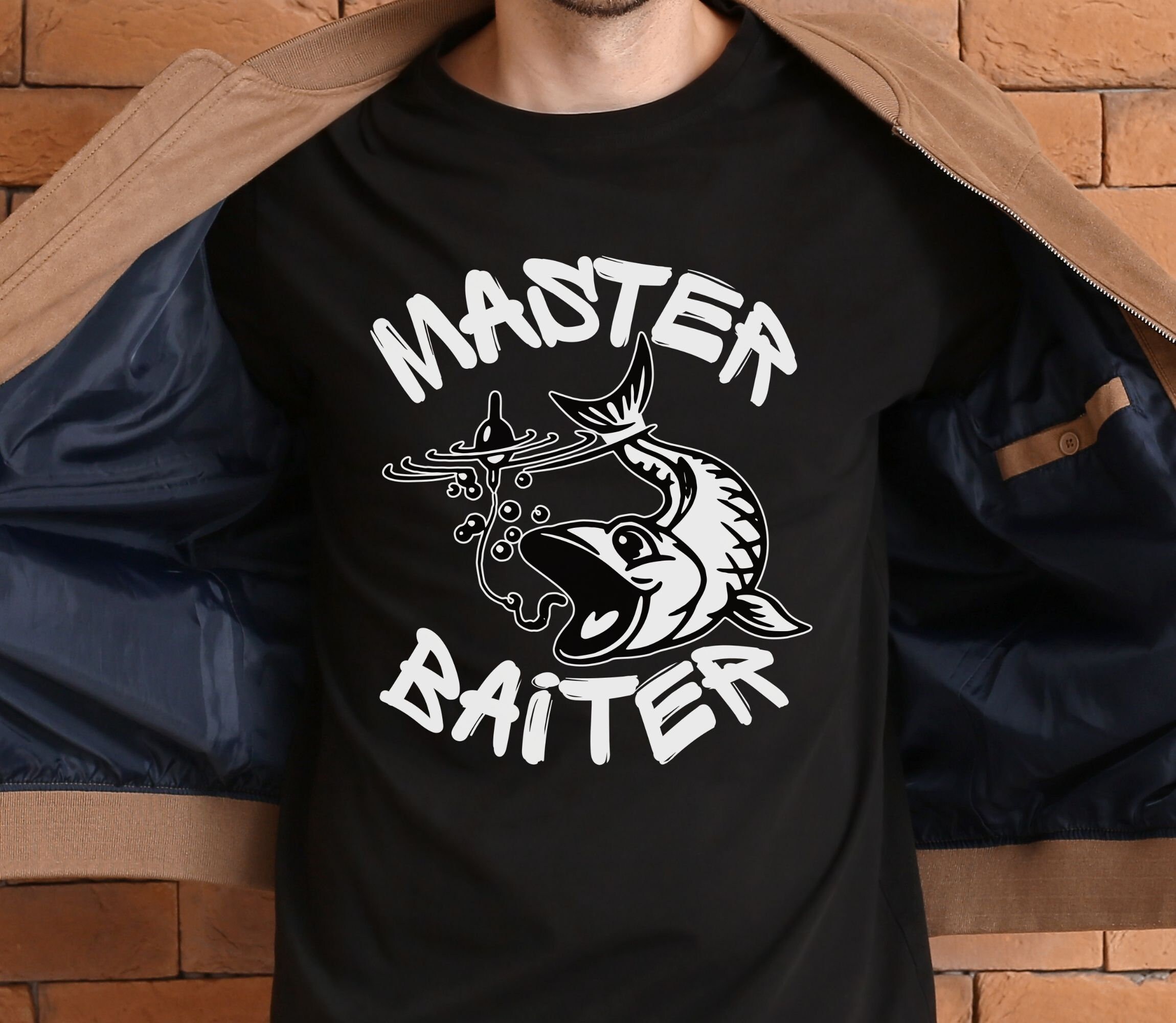 Master Baiter Png, Funny Fishing PNG, Fishing Gifts for Men, PNG File ...
