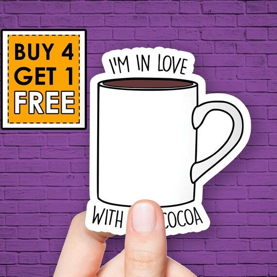 I Love Cocoa Sticker Saying Sticker Chocolate Inspiration | Etsy