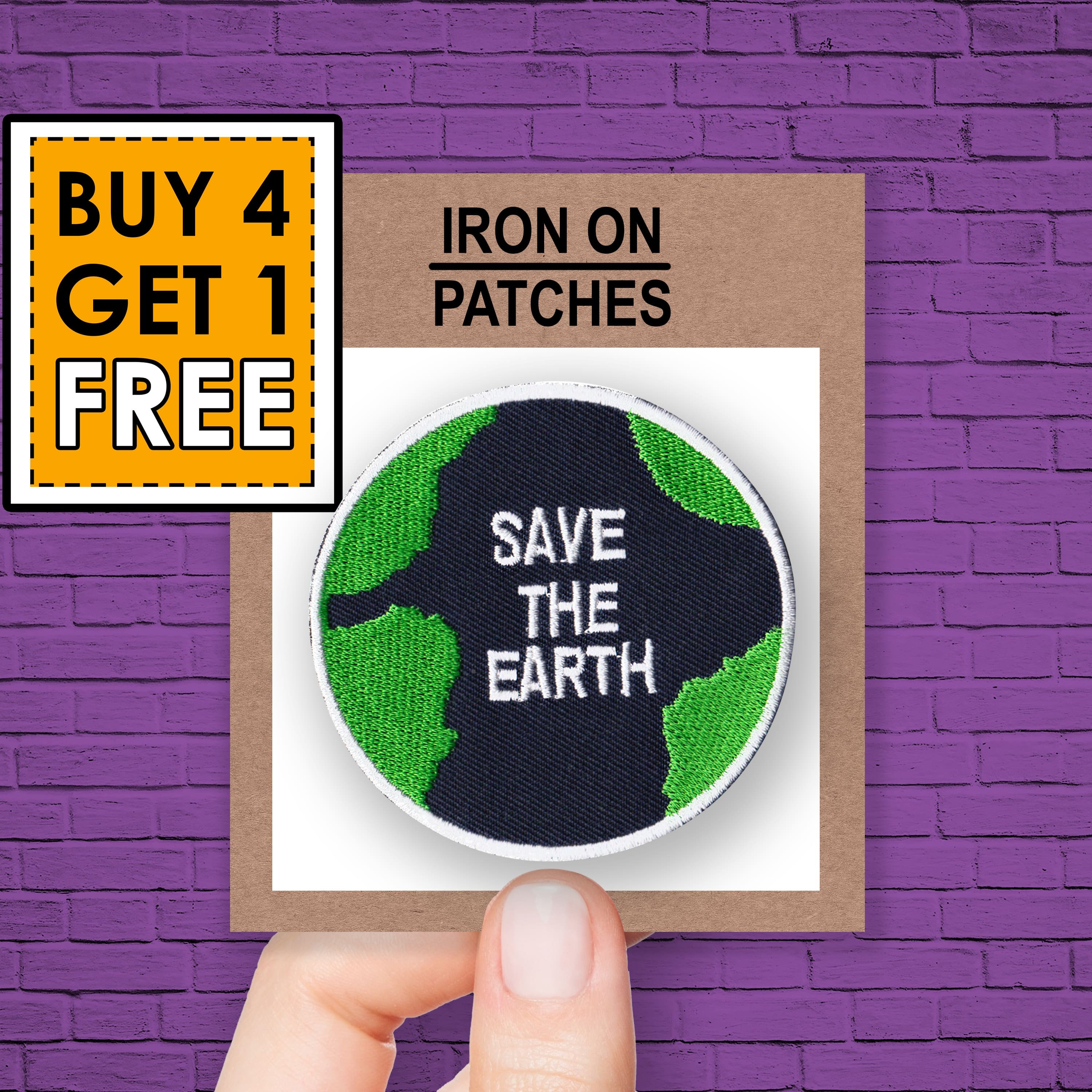 Save The Earth Globe Patch Adventure Earth Patches Embroidered | Etsy