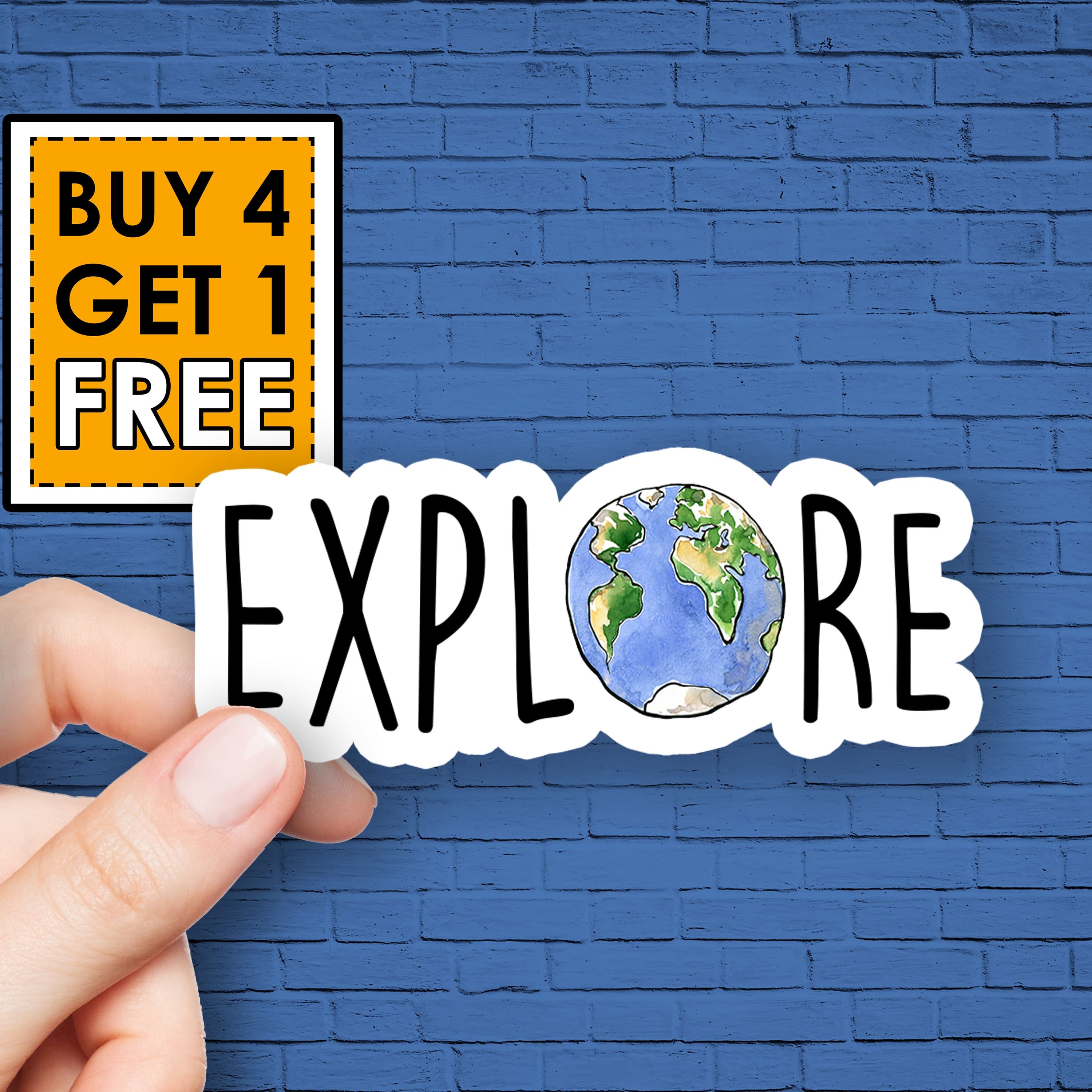 Explore Sticker Word Sticker Sayings Adventure Stickers Laptop | Etsy UK