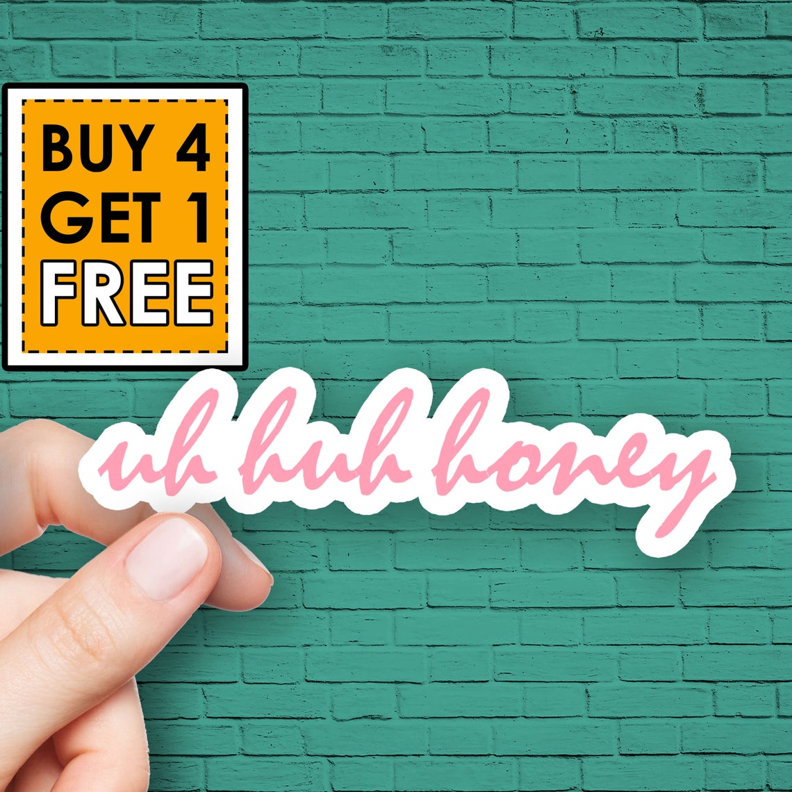 Uh Huh Honey Sticker Word Sticker Love Cool Stickers Laptop | Etsy