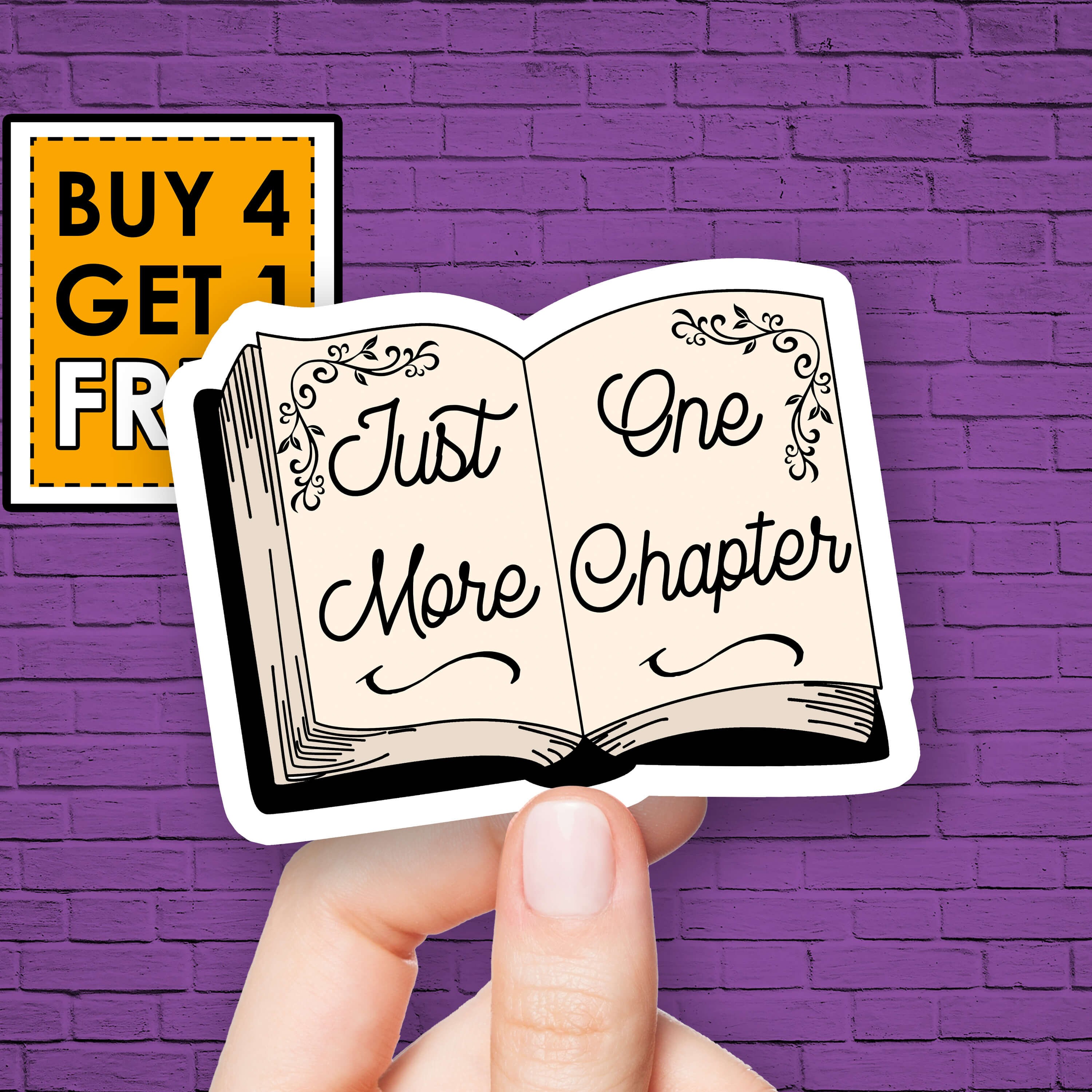 One More Chapter Sticker Quote Sticker Fun Book Lover Stickers | Etsy