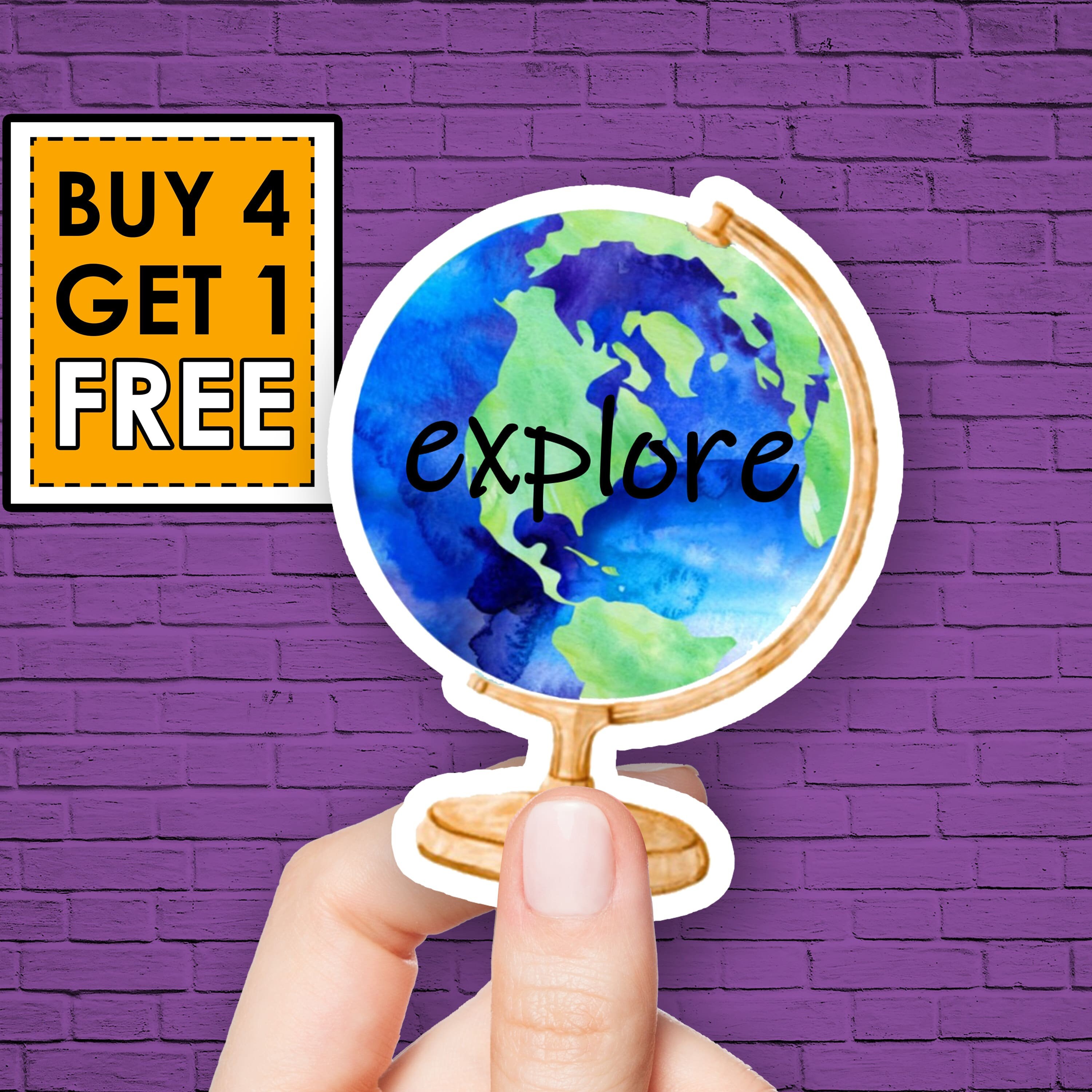 Earth Explore Sticker Travel Adventure Stickers Laptop Stickers ...