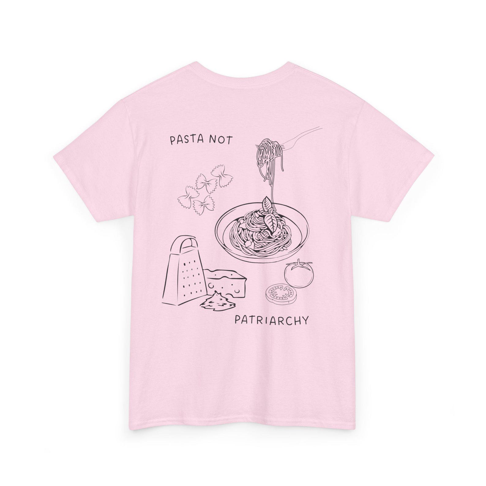 Pasta Not Patriarchy Oversized Noddle Retro Shirt Feminist Gift ...