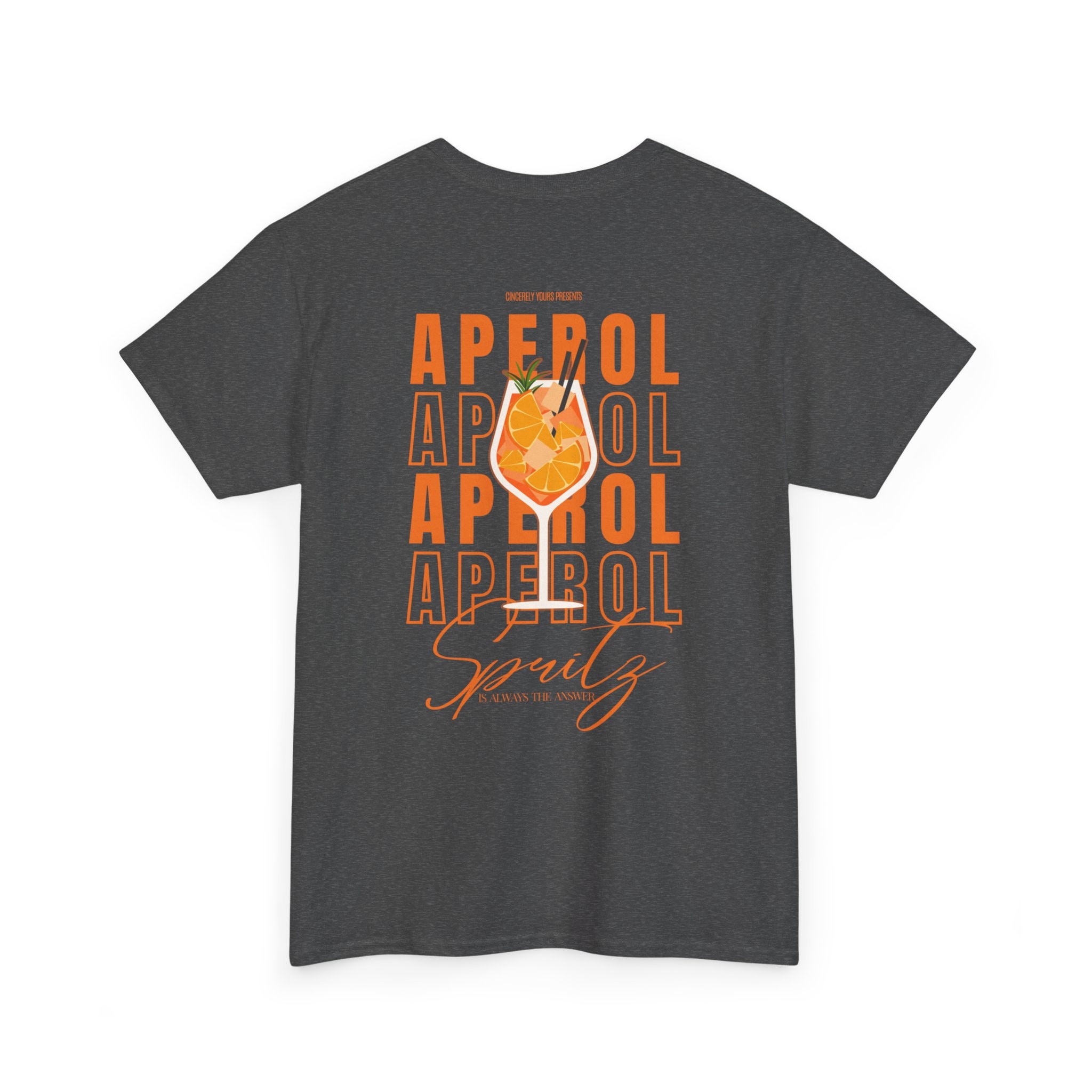 Aperol Spritz is Always the Answer Retro Aesthetic T-shirt Backprint ...