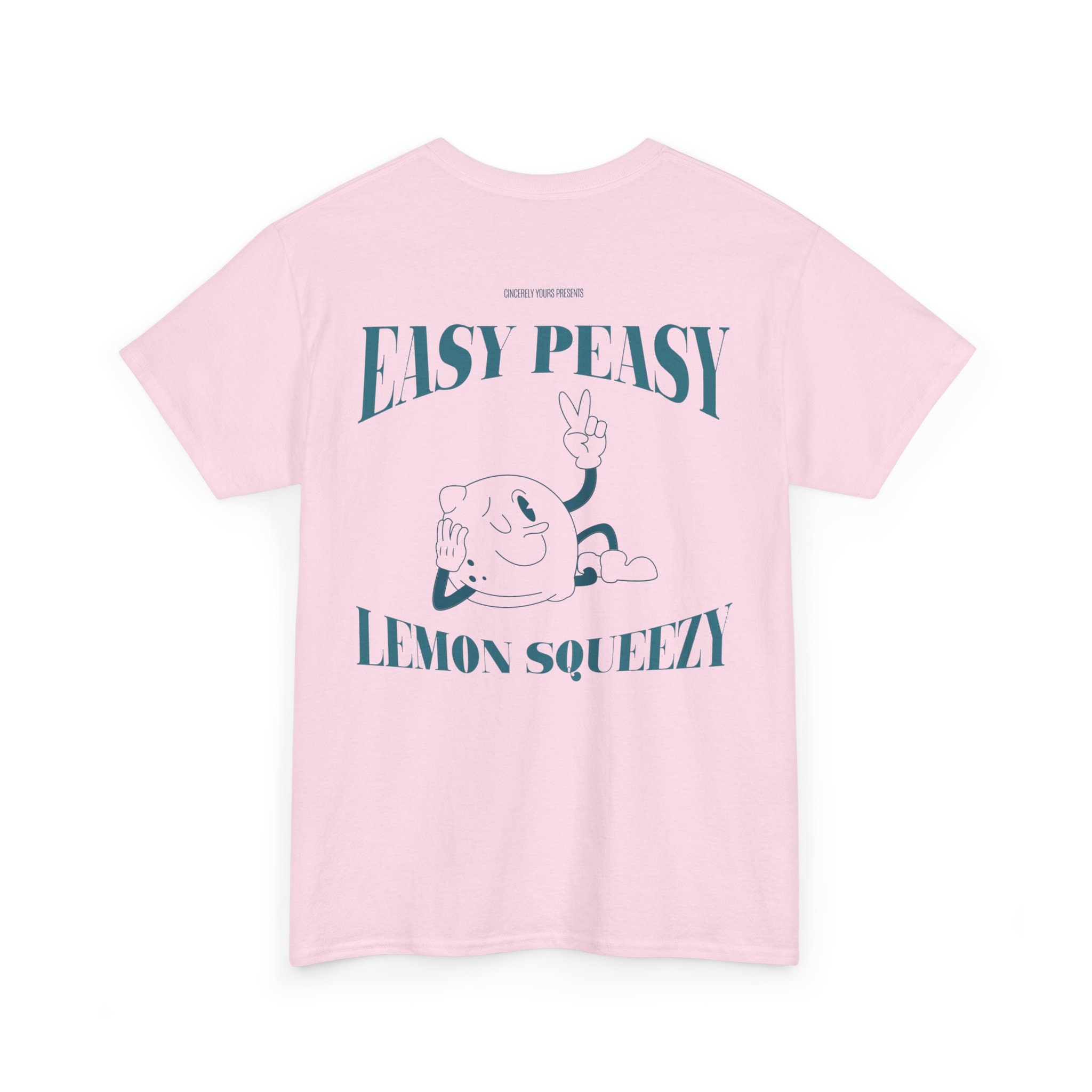 Easy Peasy Lemon Squeezy Shirt Retro Lemon 90s Back Print T-shirt ...