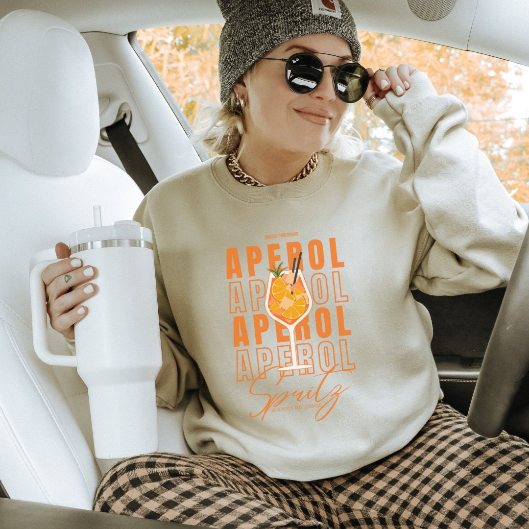Aperol Spritz is Always the Answer Retro Aesthetic Sweater Malle Party ...