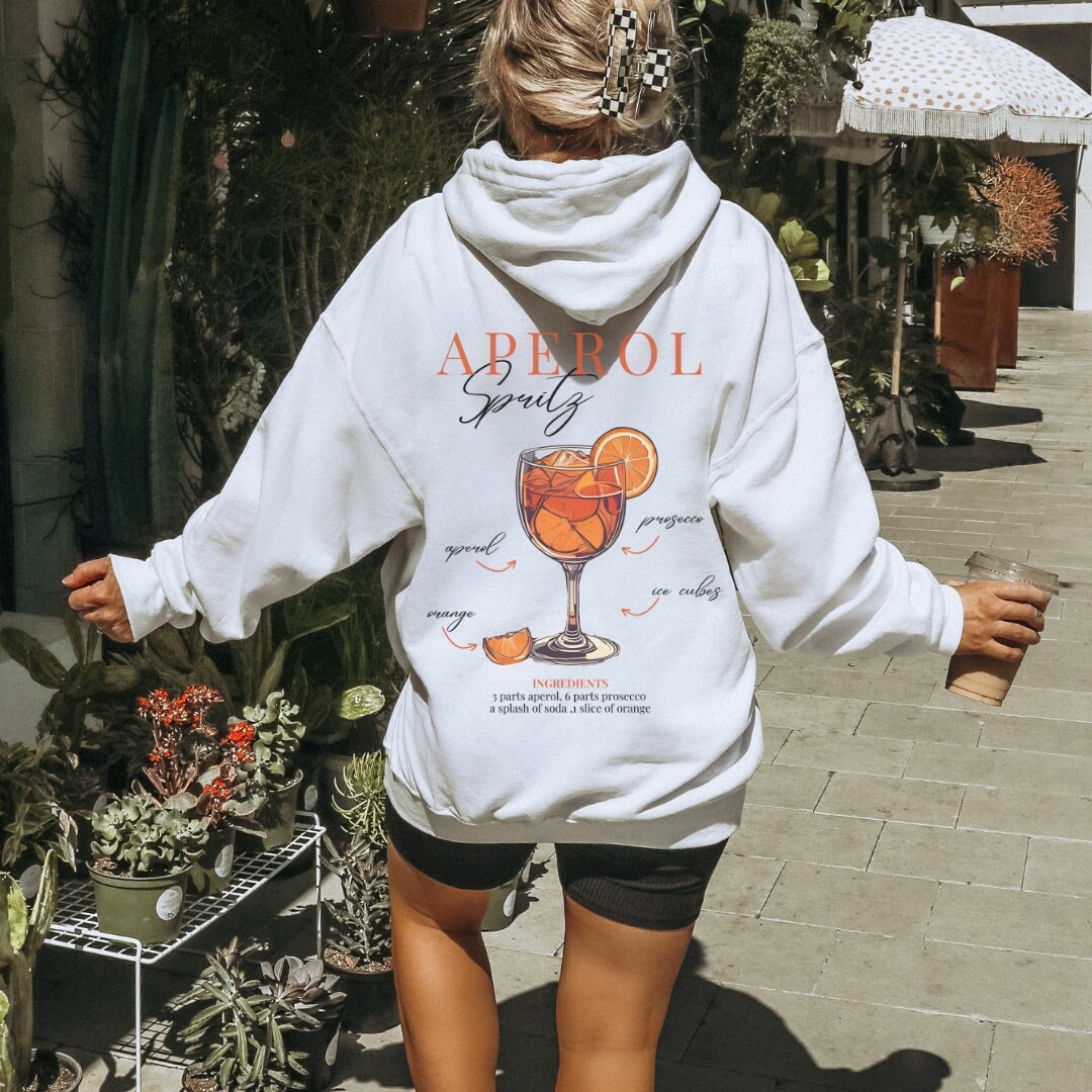 Aperol Spritz is Always the Answer Retro Aesthetic Hoodie Backprint ...