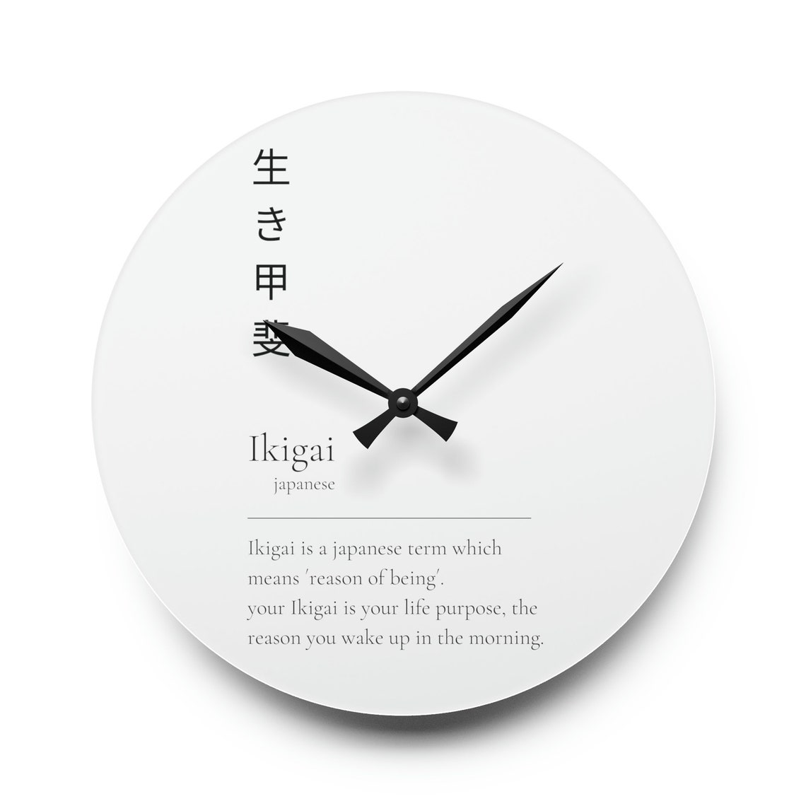 Japanese Watch Ikigai Home Office Wall Art Decor Wall Clock Modern ...