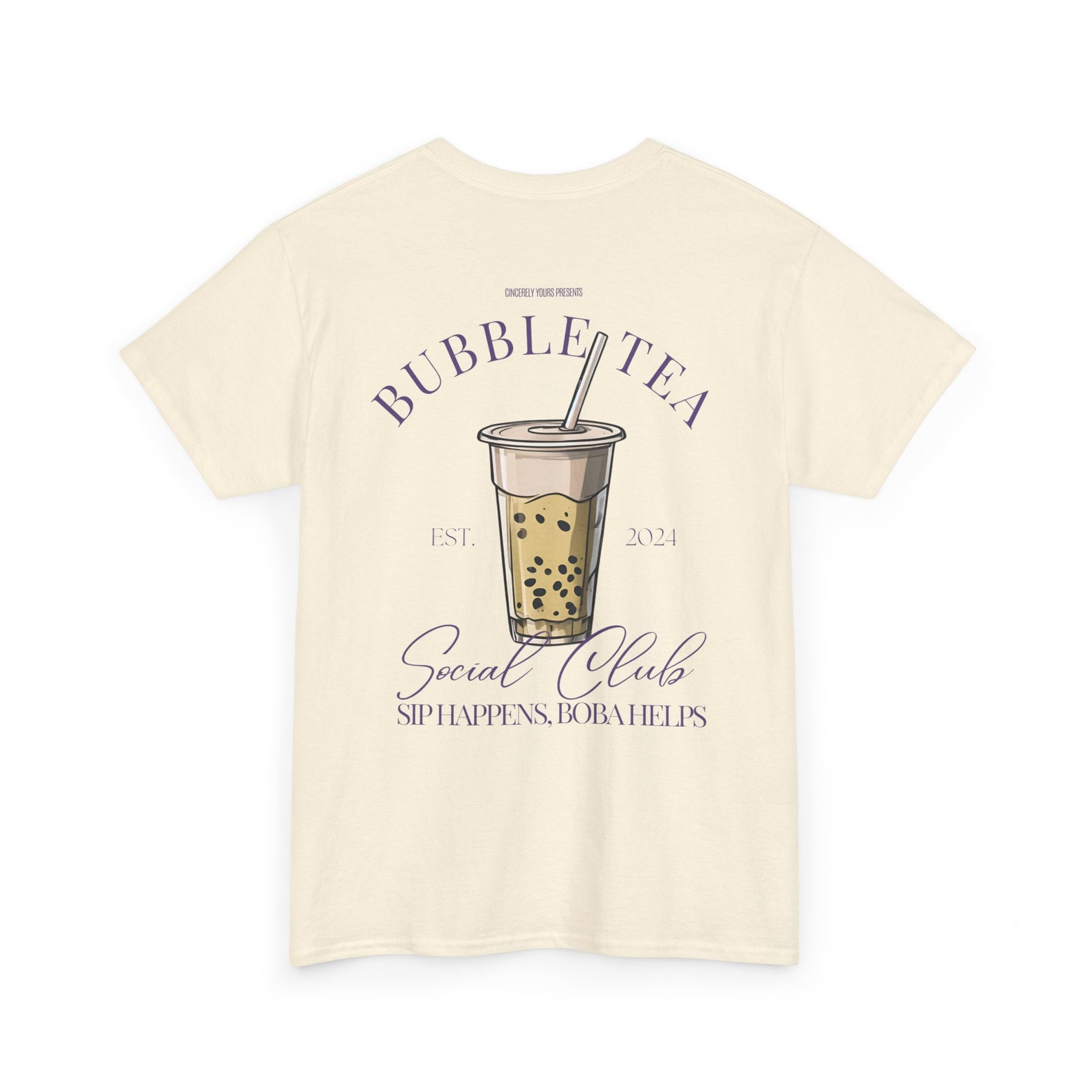 Bubble Tea Social Club Life Happens Boba Helps Oversized Shirt Retro Boba Lover T-shirt Food ...