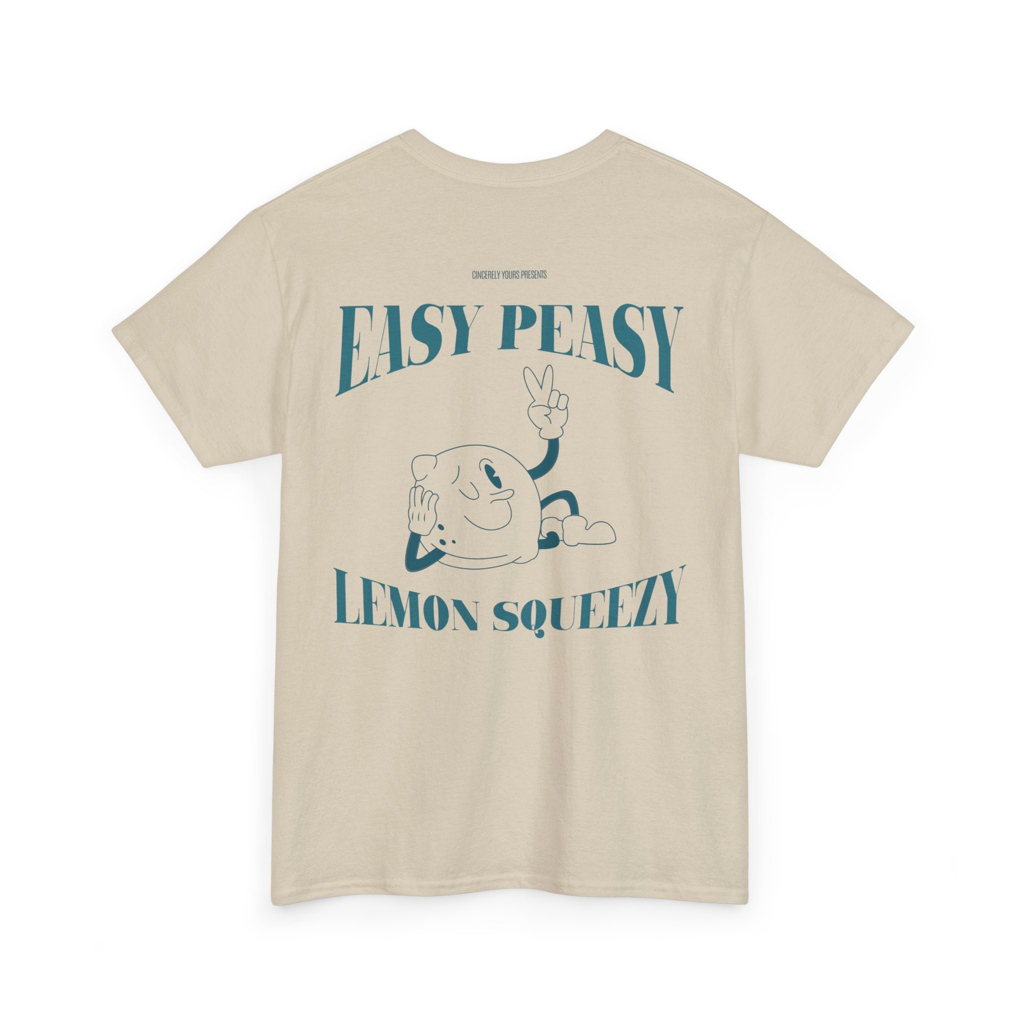 Easy Peasy Lemon Squeezy Shirt Retro Lemon 90s Back Print T-shirt ...