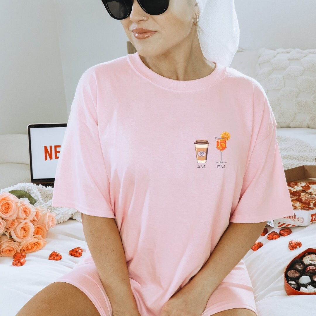 Coffee AM Aperol Spritz PM Funny Meme Pocket Print Coffee Lover Retro ...