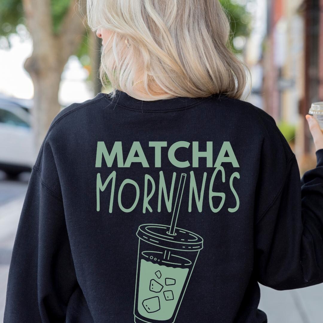 Matcha Morning Social Club Y2K Hoodie Retro Matcha Lover Sweatshirt ...