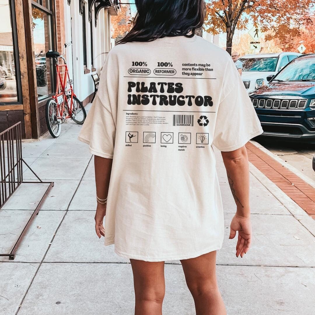 Pilates Instructor Funny Definition Awesome Retro Shirt Fitness Lover ...