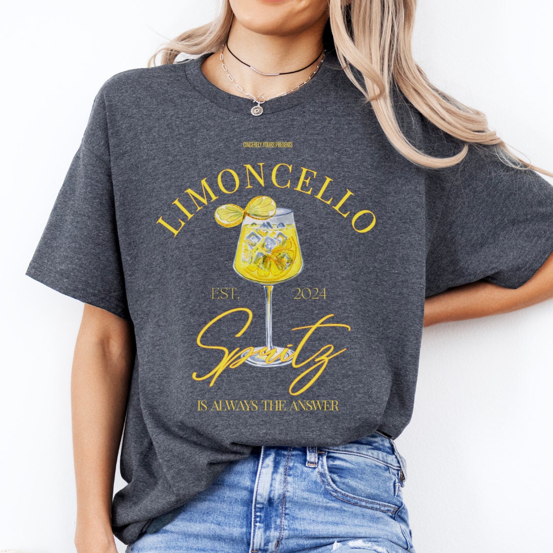 Limoncello Spritz is Always the Answer Retro Aesthetic T-shirt Cocktail ...