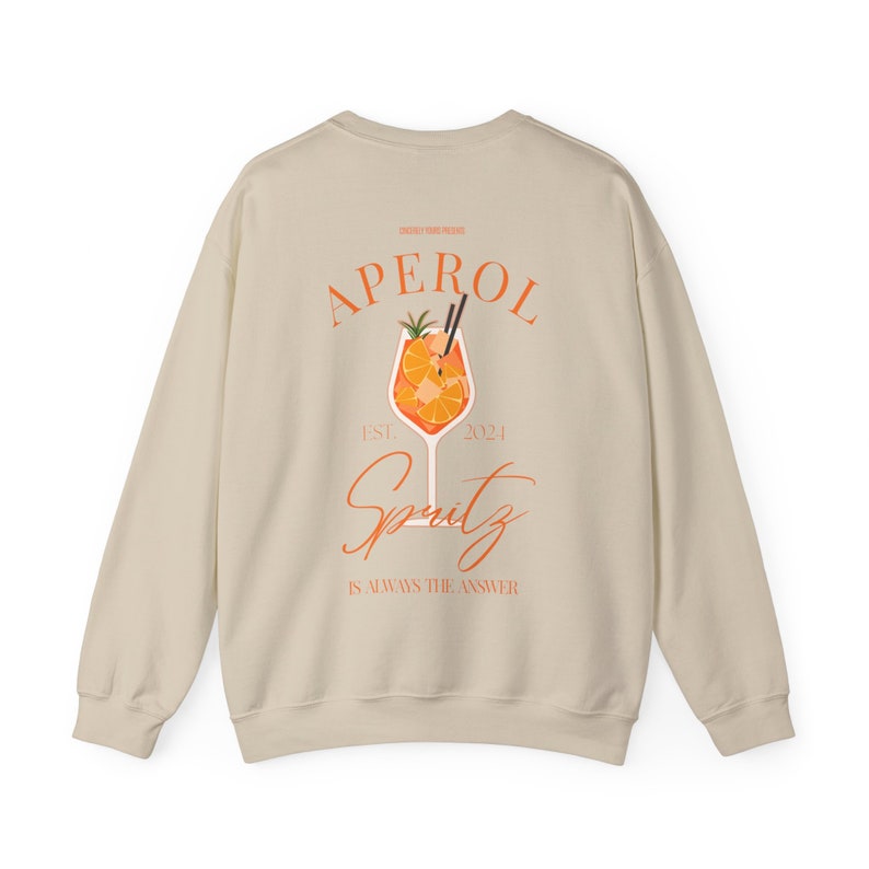 Aperol Spritz is Always the Answer Retro Aesthetic Sweater Backprint ...