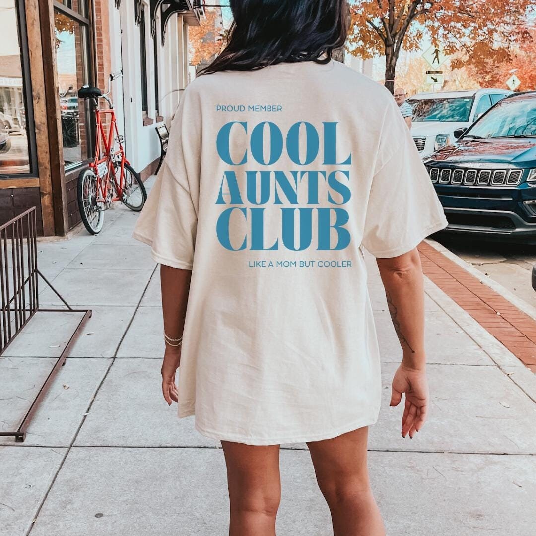 Personalized Cool Auntie Club Shirt Retro Aunt T-shirt Pregnancy Reveal ...