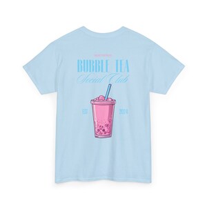 Bubble Tea Social Club All Day Long Oversized Shirt Pocket Retro Boba ...