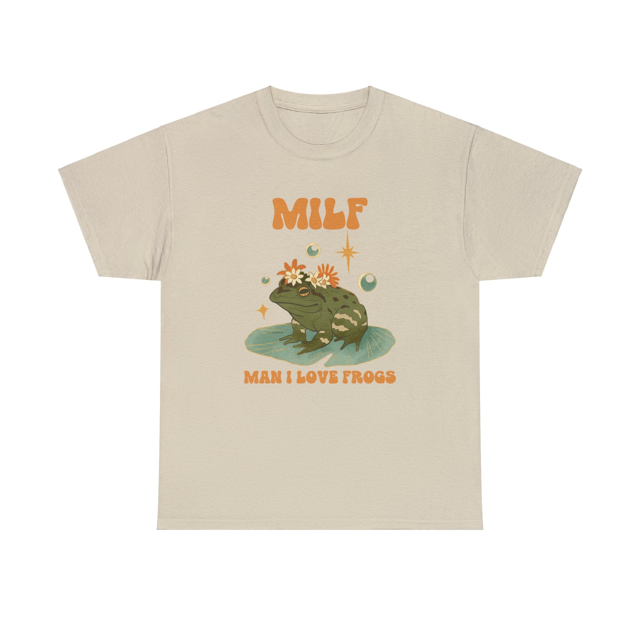 MILF Man I Love Frogs Retro Shirt Funny Froggy Shirt Cottagecore Meme Tee Oversized UNISEX T ...