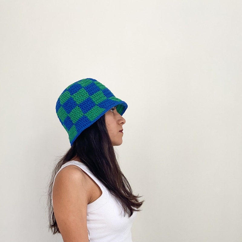 Checkered Hat - Etsy