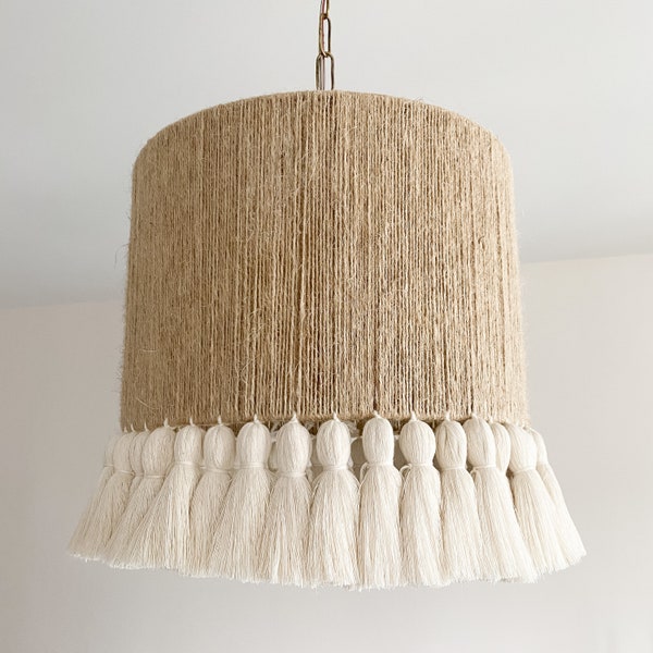 Jute Pendant Light - Etsy