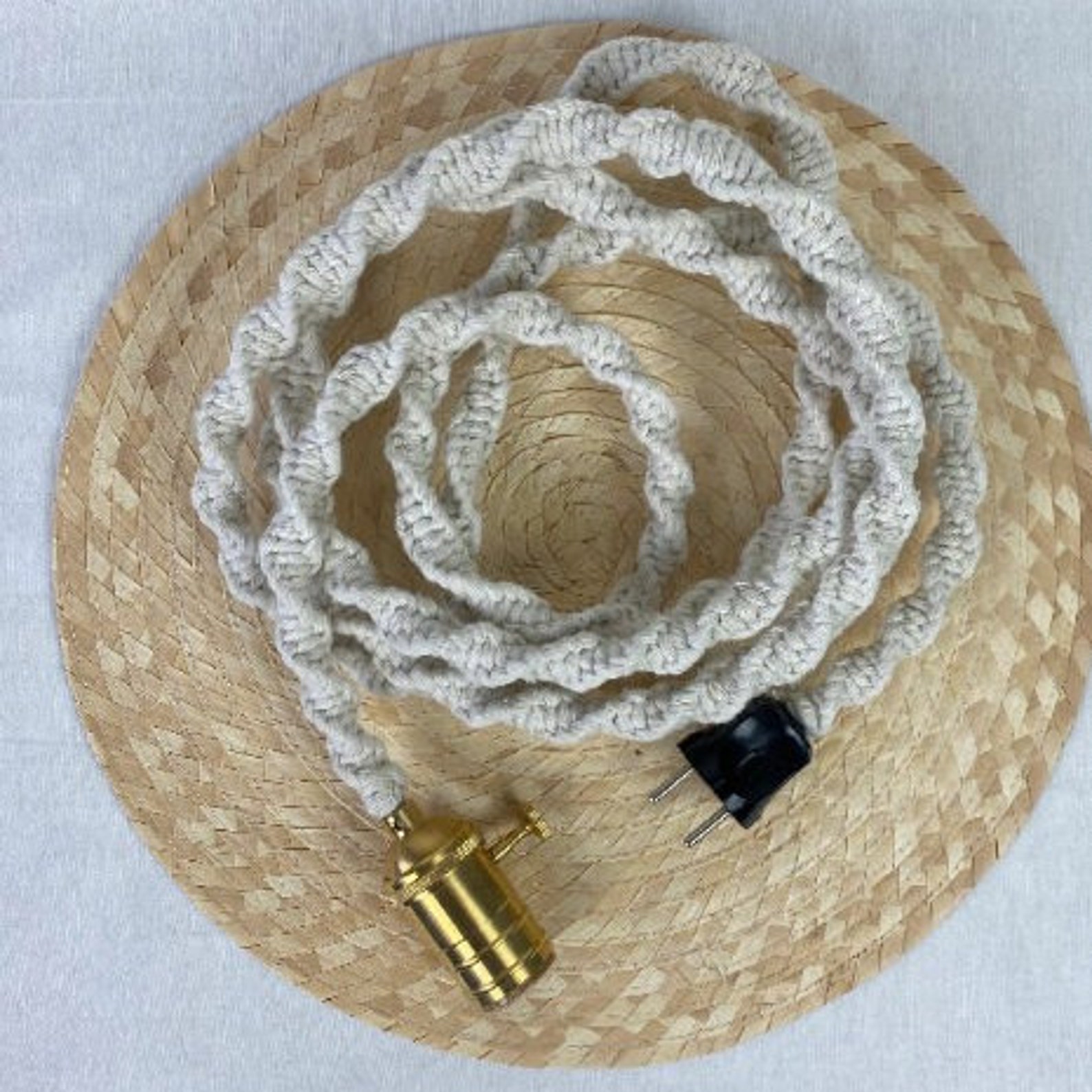 Macrame Hanging Pendant Rope Lamp Macrame Cord Hanging Wall - Etsy