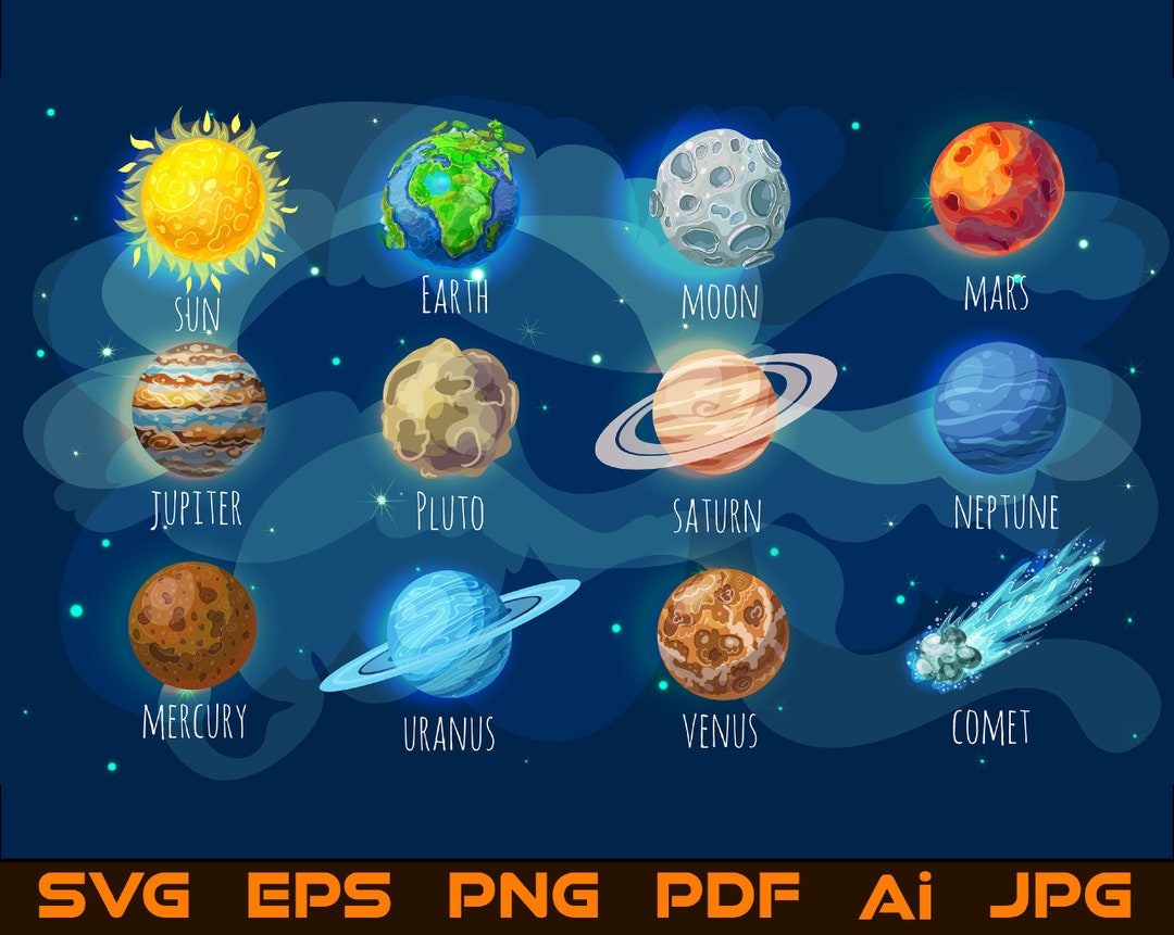 Planets in the Solar System SVG [every Planet You Can Use Separately ...