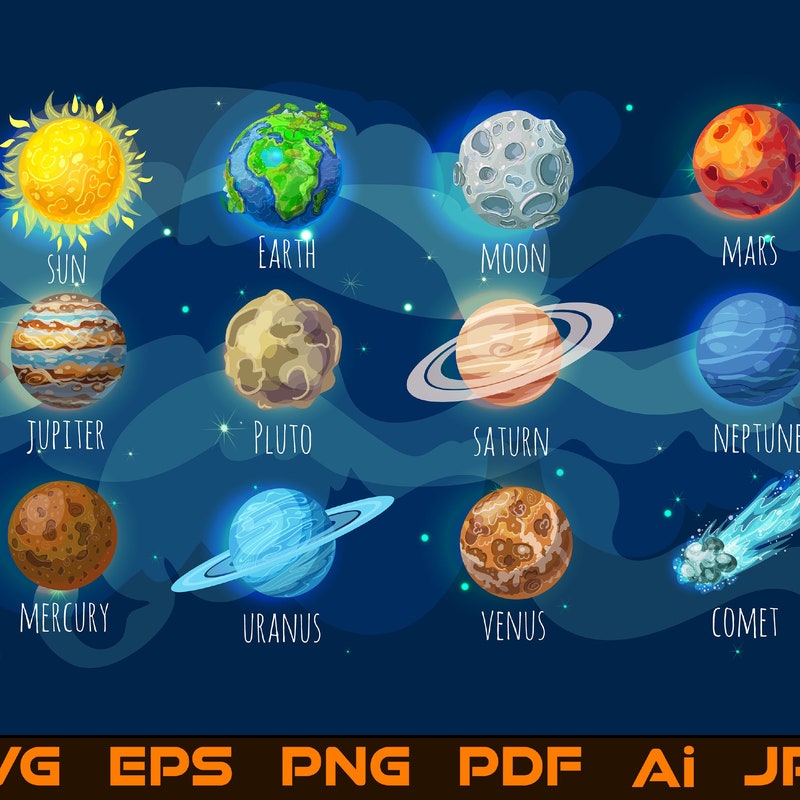 Solar System Svg - Etsy