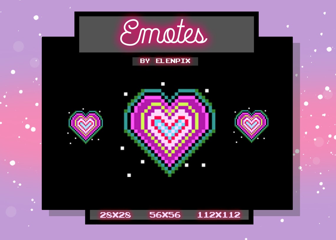 Heart Twitch Emote // Twitch Discord Emotes | Etsy