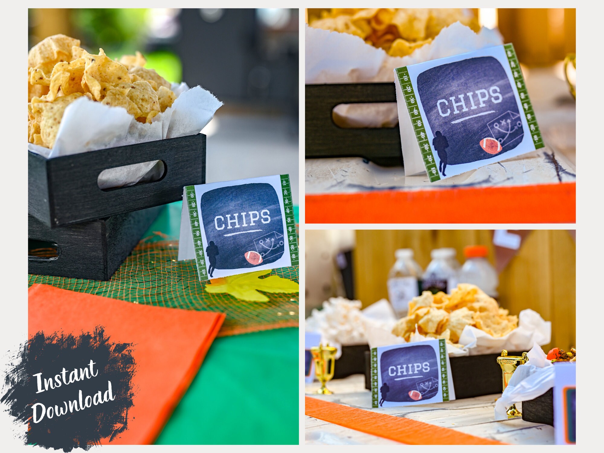 Editable Football Food Labels - Etsy