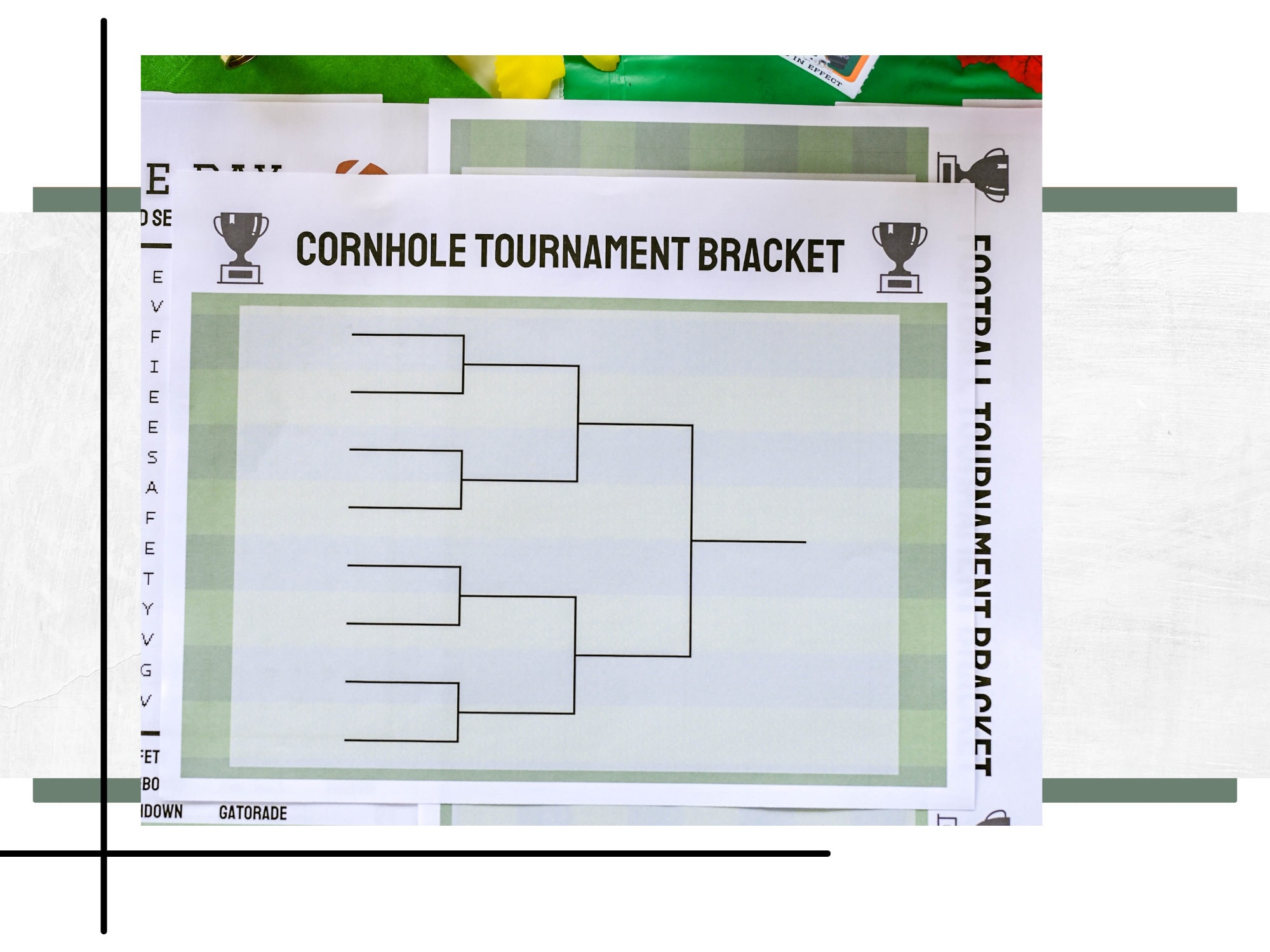 Printable Cornhole Tournament Bracket - Etsy