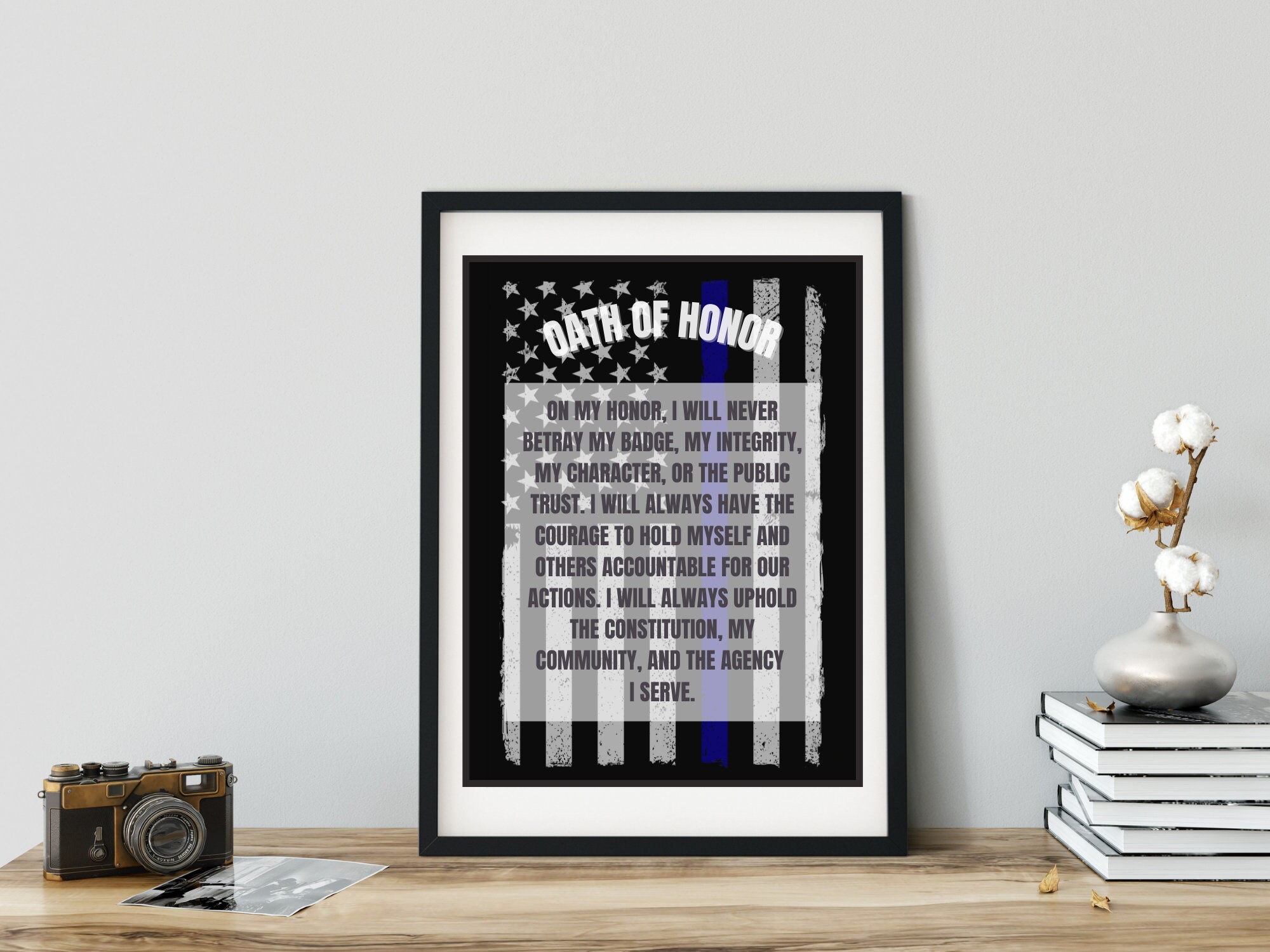 Police "oath of Honor" Poster - Etsy