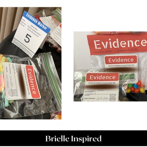 Printable Evidence Label Set - Etsy