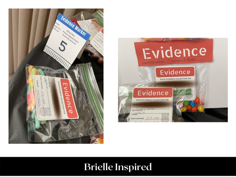 Printable Evidence Label Set - Etsy